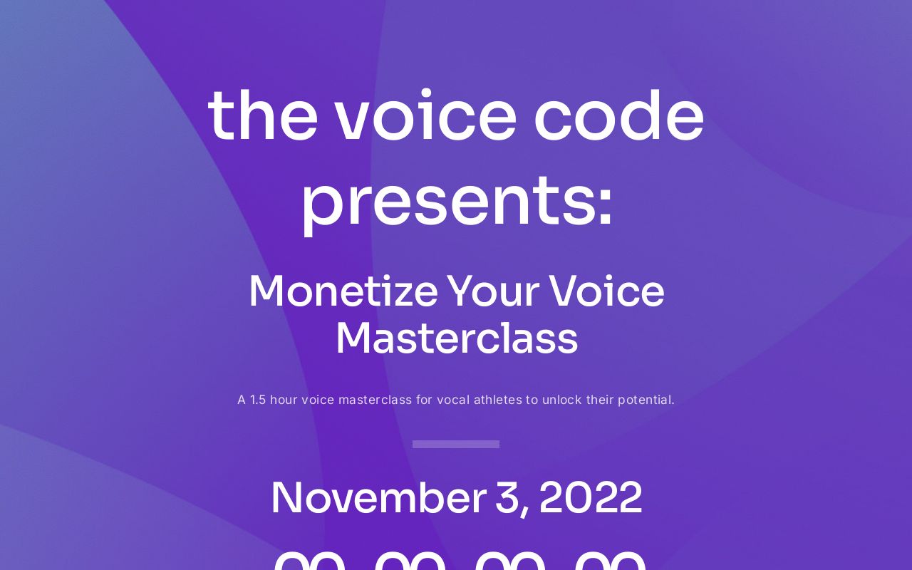 Voice Code Masterclass